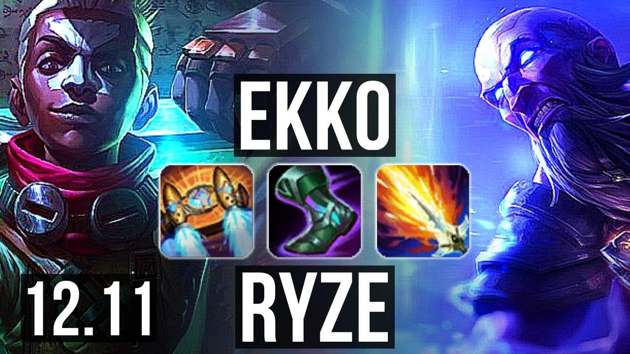 EKKO vs RYZE (MID) | 15/2/6, 500+ games, Legendary | KR Master | 12.11 ...