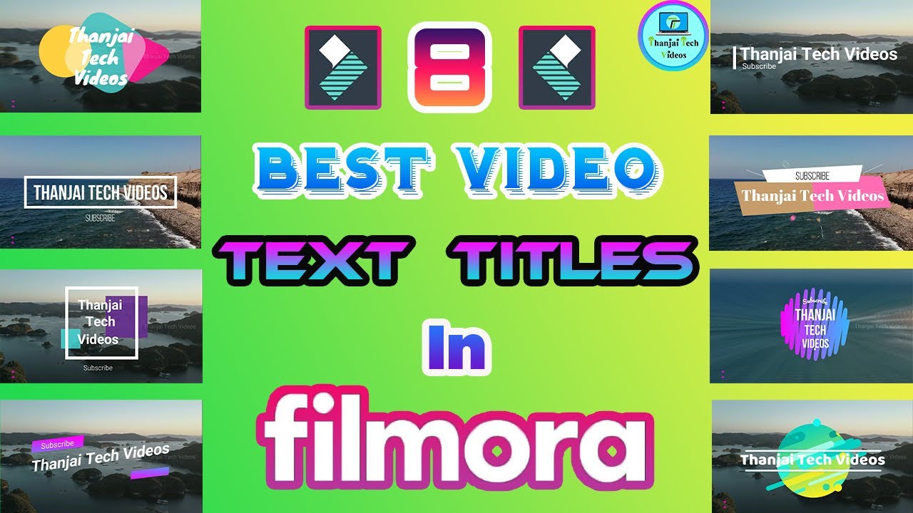 Best Video Text Title Intros in Wondershare Filmora || Thanjai Tech ...