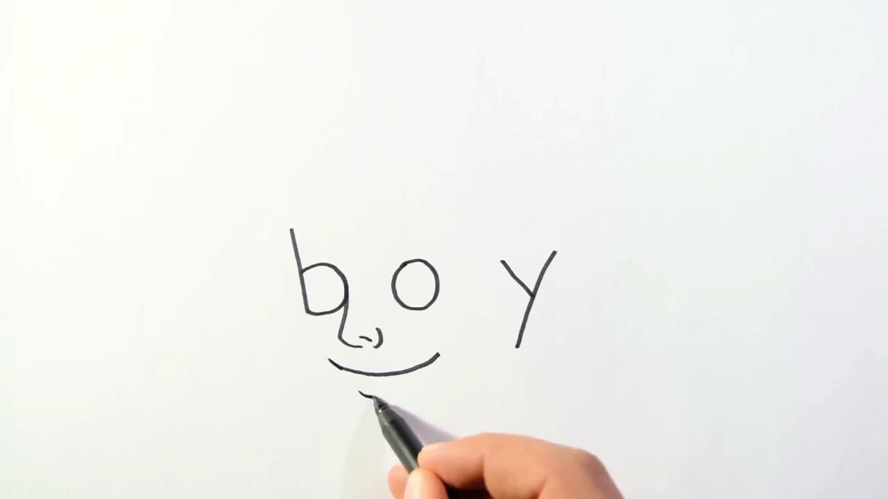 How to turn words into cartoons word boy to a boy drawing ( shan ...