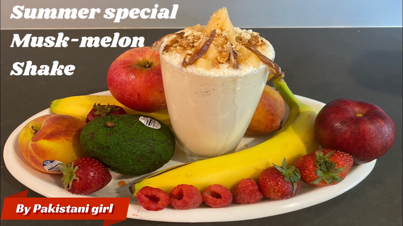 Summer special Musk-melon milkshake|melon shake recipe|musk-melon ...