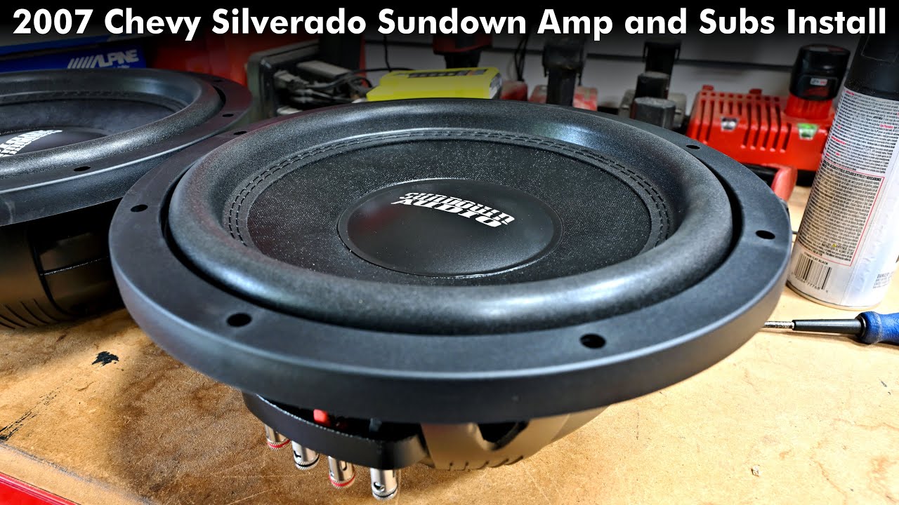 2007 Chevy Silv CC Sundown Amp and Shallow Subs - YouTube