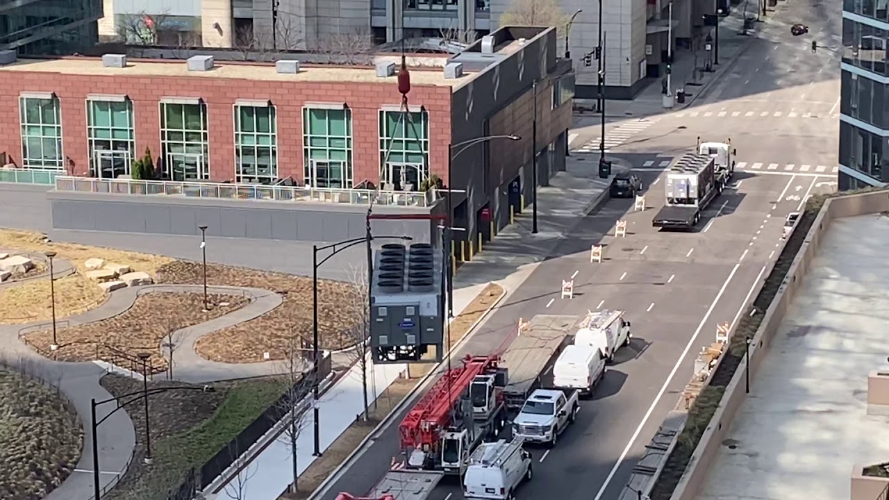 Hoisting the Chiller - YouTube