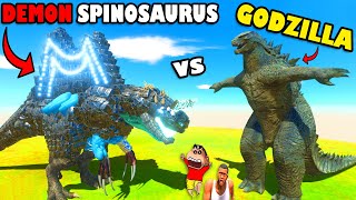 DEMON SPINOSAURUS HELL GOD vs GODZILLA 2014 SHINCHAN an... | Doovi