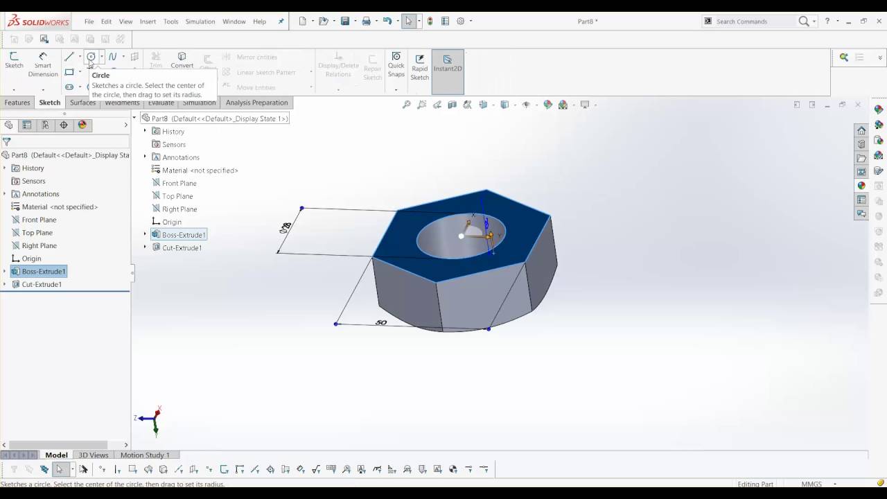 7 CrossHead - lock nut /SolidWorks 2016/ - YouTube