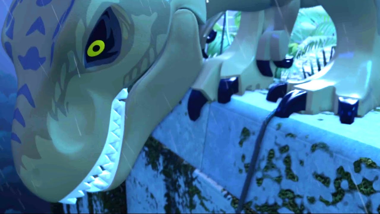 Toy Dino Angry Rex. Fall down beside big tree | Lego Jurassic Park ...