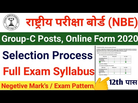 NBE Various Post Online Form 2020 NBE Recruitment 2020 National Board ...