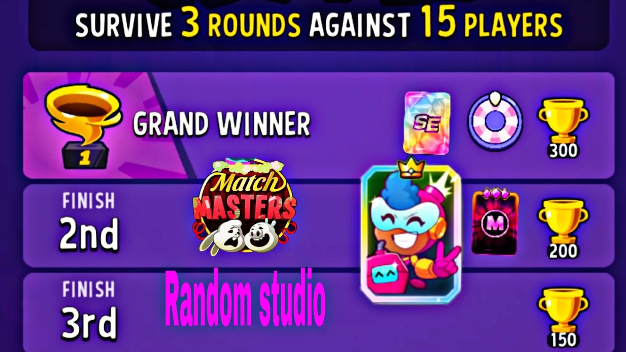Match rumble random studios winner match masters gameplay. - YouTube