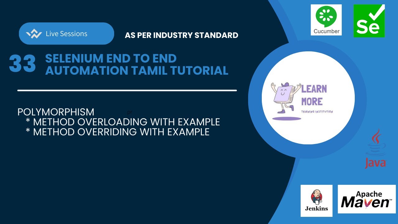 33. Java Polymorphism Explained (Tamil) | Examples of Method ...