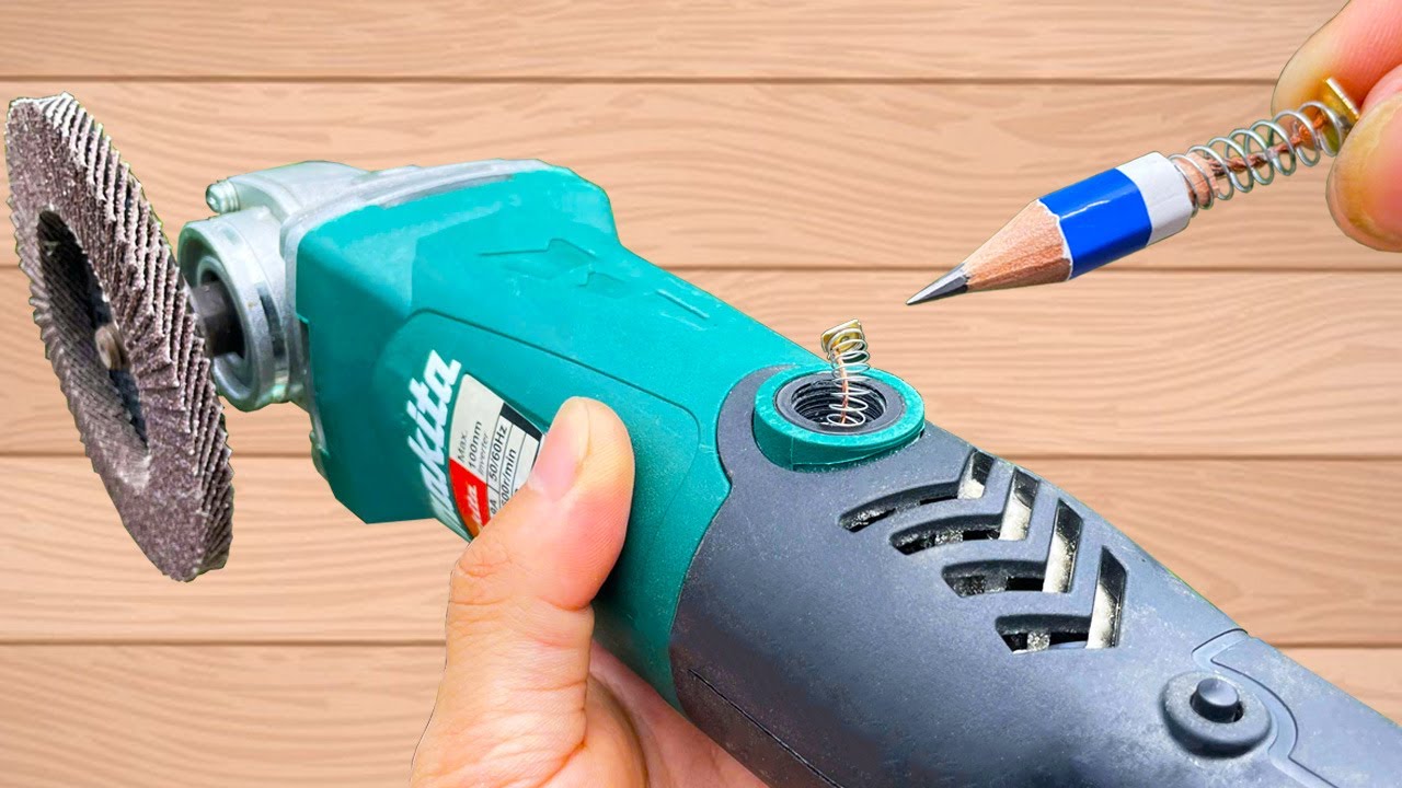 Crazy. You can fix an angle grinder with just a pencil. - YouTube