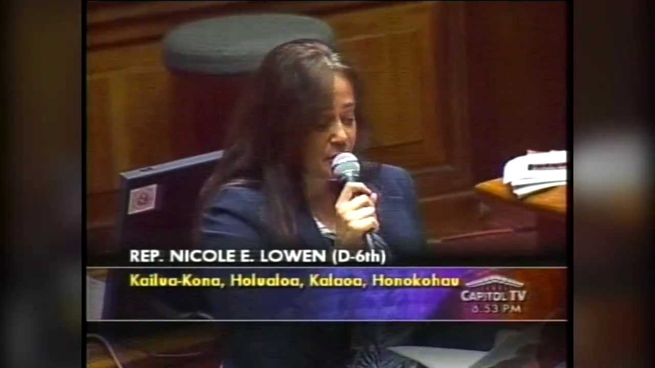 Rep. Nicole Lowen - Hawaii House final vote on SB1 - YouTube