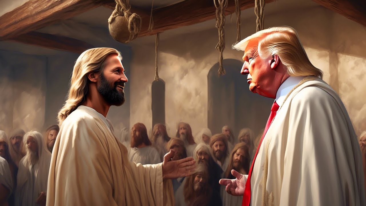 Jesus hosting an interview with Trump after the assassination attempt ...