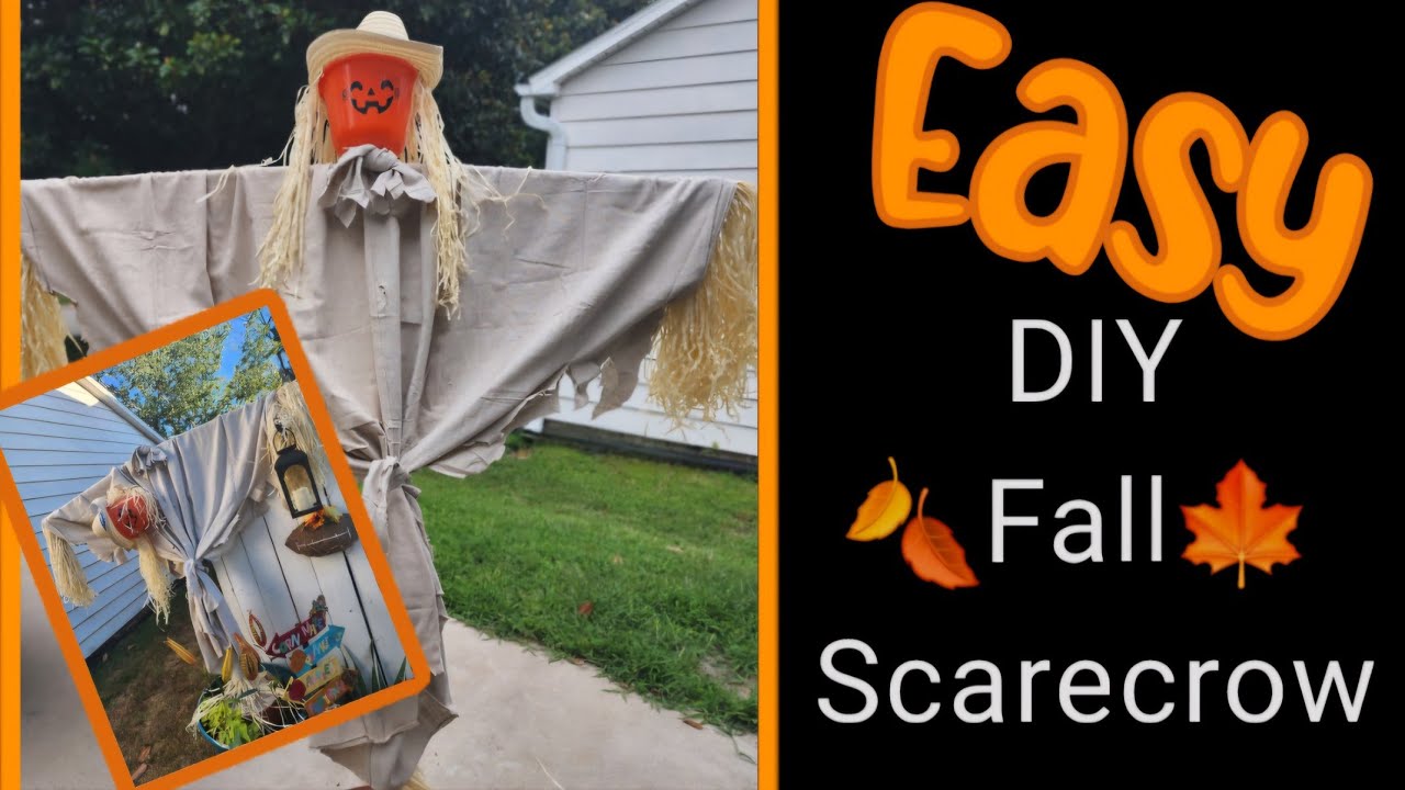 DIY Scarecrow for Fall Decorating! Easy & Budget Friendly Outdoor Fall ...