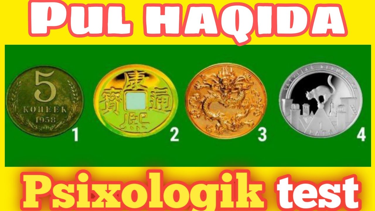 Pul sizga qachon keladi.Psixologik testlar. Psixologiya. Apelsin. Bilib ...