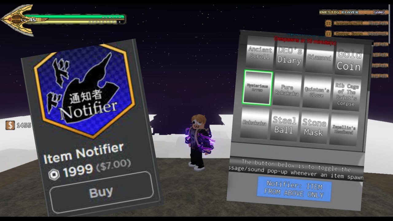 Item notifier showcase - YouTube