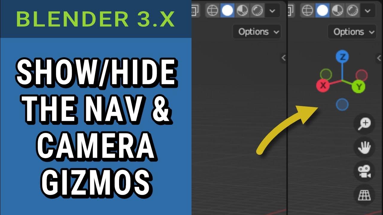Blender: show / hide navigation & camera gizmos - YouTube