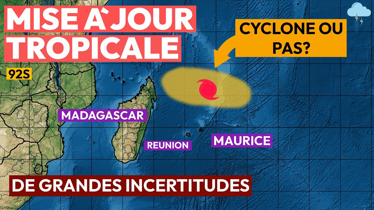 Cyclone au nord de l'île Maurice et de la Réunion? - YouTube