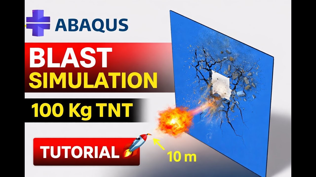 Abaqus Explosion Simulation Tutorial | 100 kg TNT on Concrete Wall ...