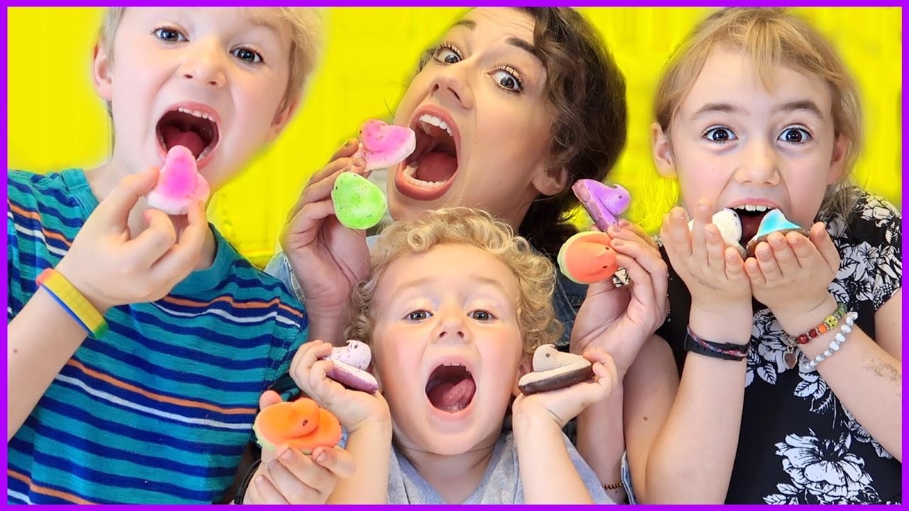 TASTING WEIRD FLAVORED PEEPS! - YouTube