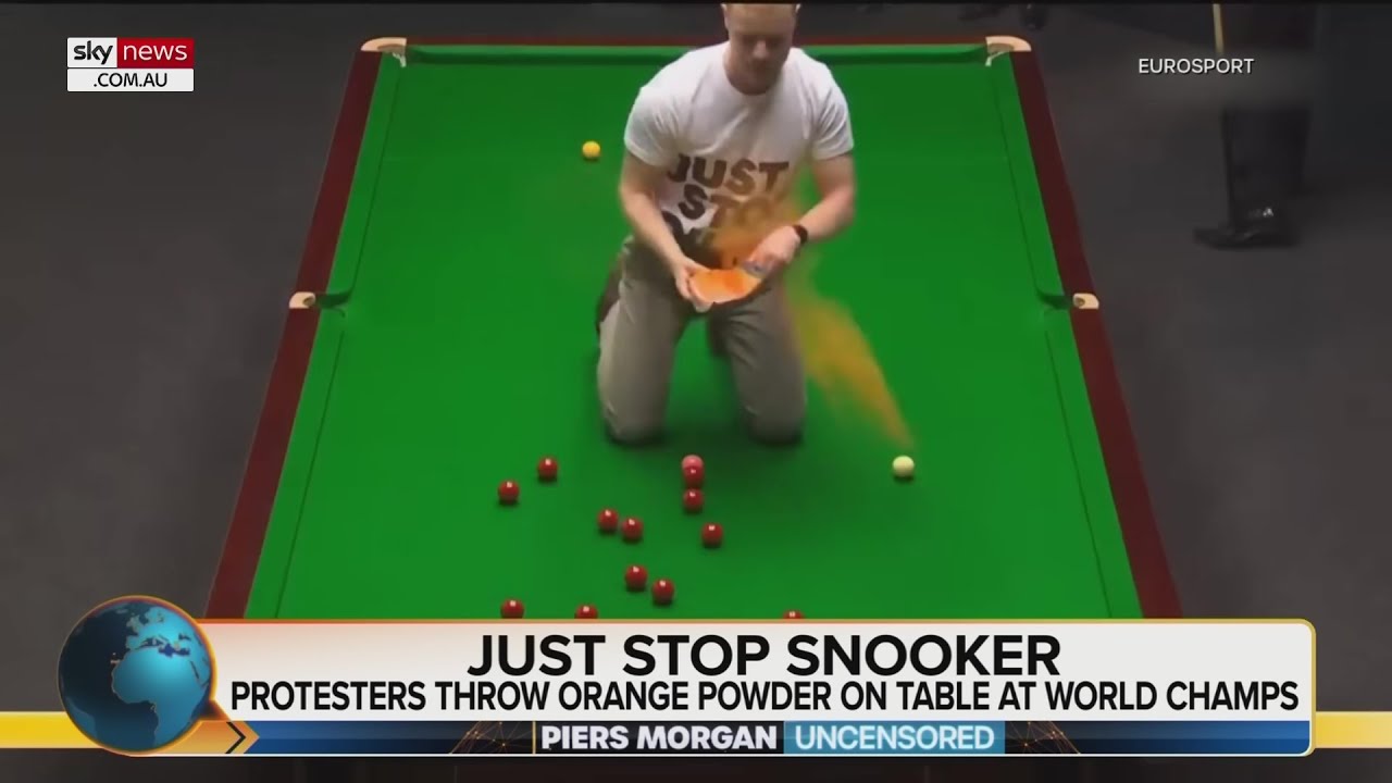 Piers Morgan slams Just Stop Oil protester at World Snooker ...