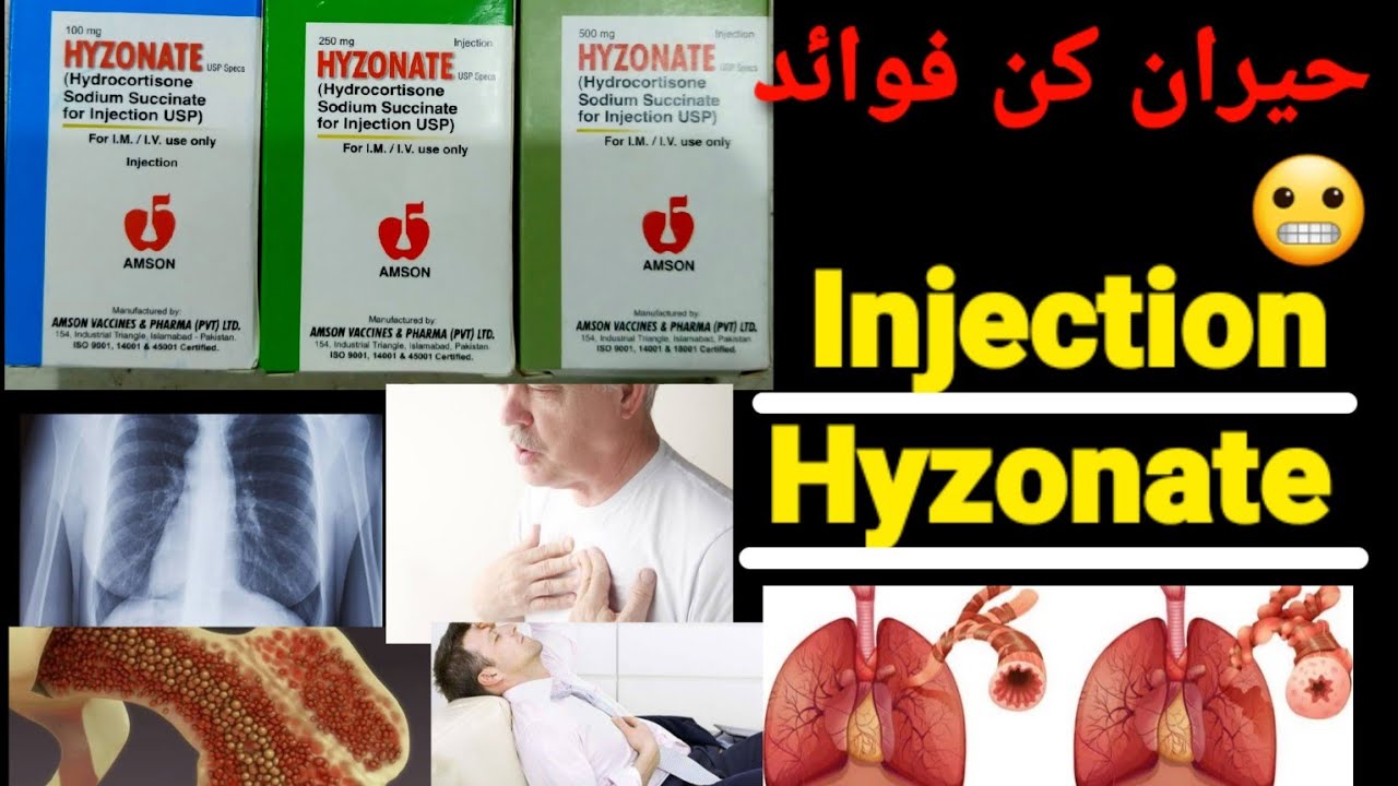 injection Hyzonate 100mg,250mg,500mg(hydrocortisone sodium succinate ...
