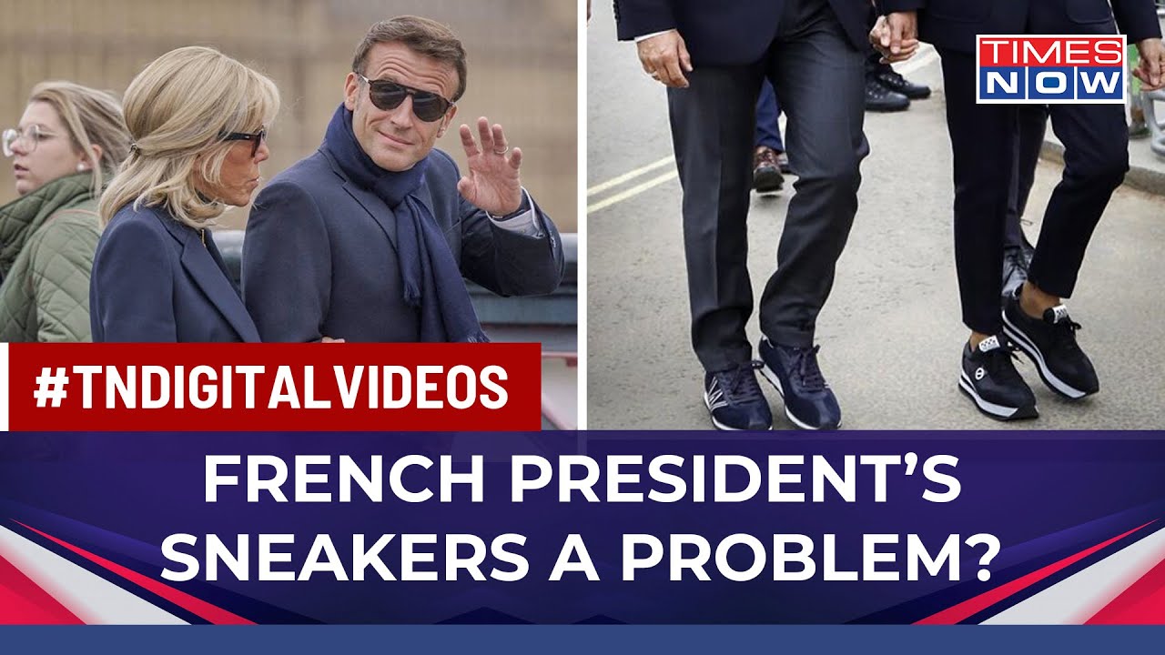 French President Emmanuel Macron's Sneaker Blunder At Queen's Funeral ...