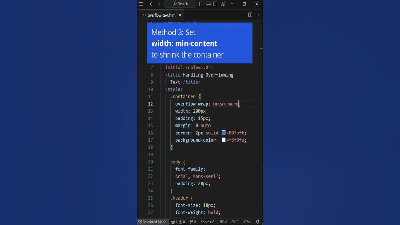 4 Quick CSS Tricks to Handle Overflowing Text! - YouTube