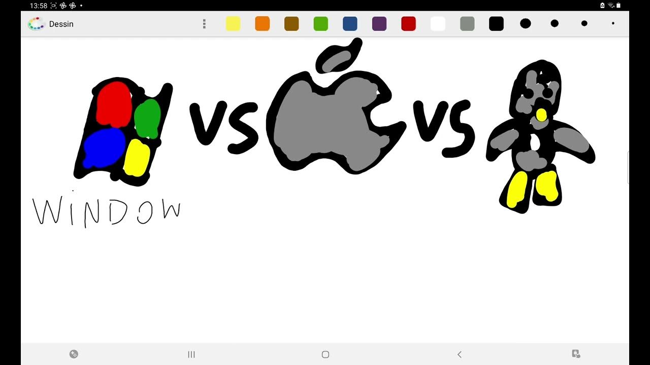 dessin windows vs mac os vs linux - YouTube
