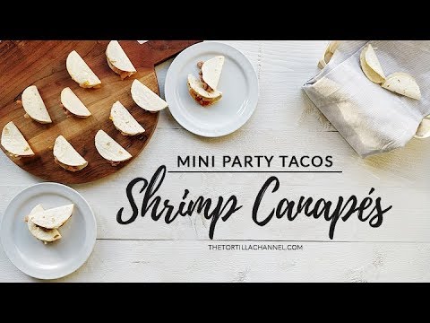 Mini party tacos shrimp canapes snack recipe - YouTube