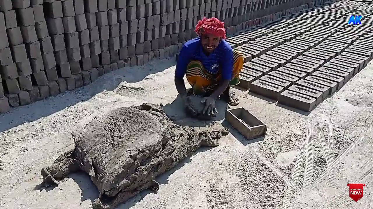 OLD METHOD BRICKS MAKING.HAND MADE BRICKS. - YouTube