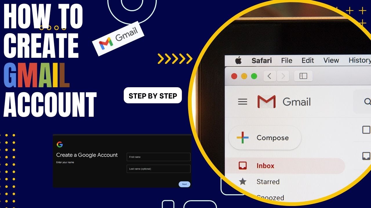 How To Create Gmail Account Easy Steps - YouTube