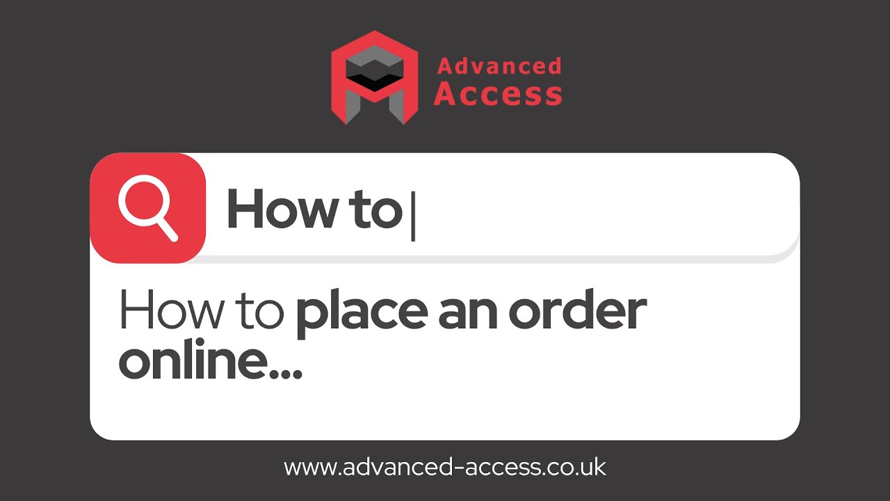 How to place an order - YouTube