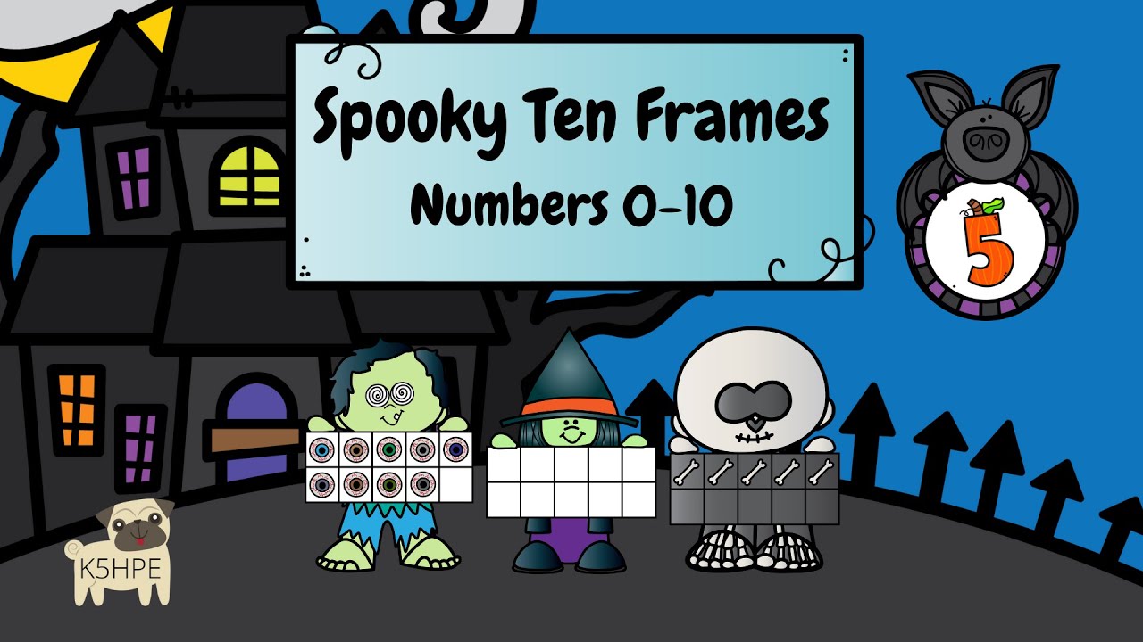 Spooky Ten Frames, Numbers 0-10, Halloween Counting, Virtual School ...