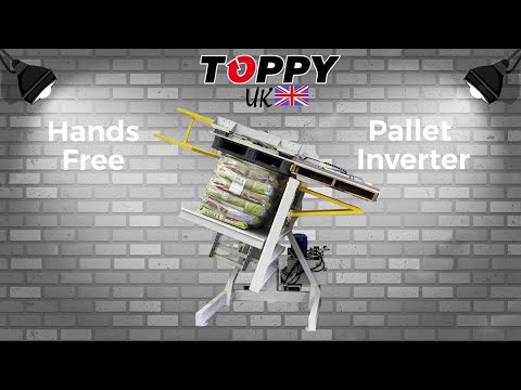 Pallet inverter "Hands Free" (from Wooden Pallet to Slip-Sheet) - YouTube