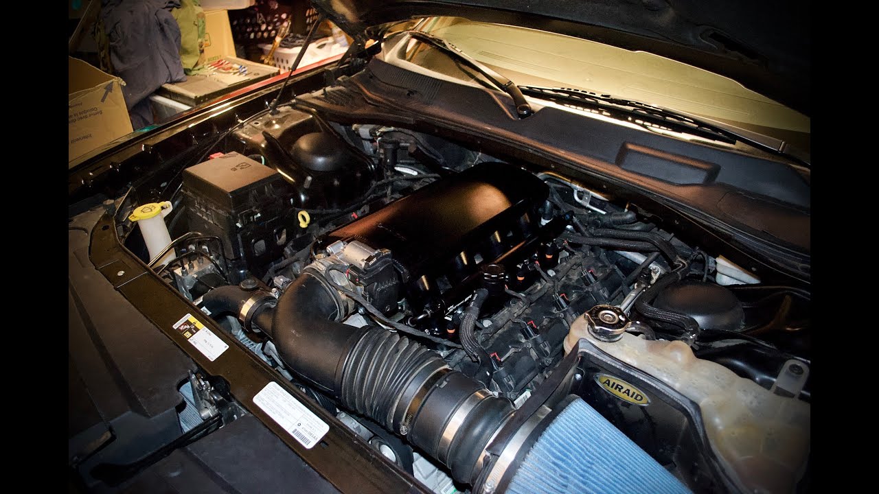 Holley Sniper Intake for 5.7 Hemi Post Install - YouTube