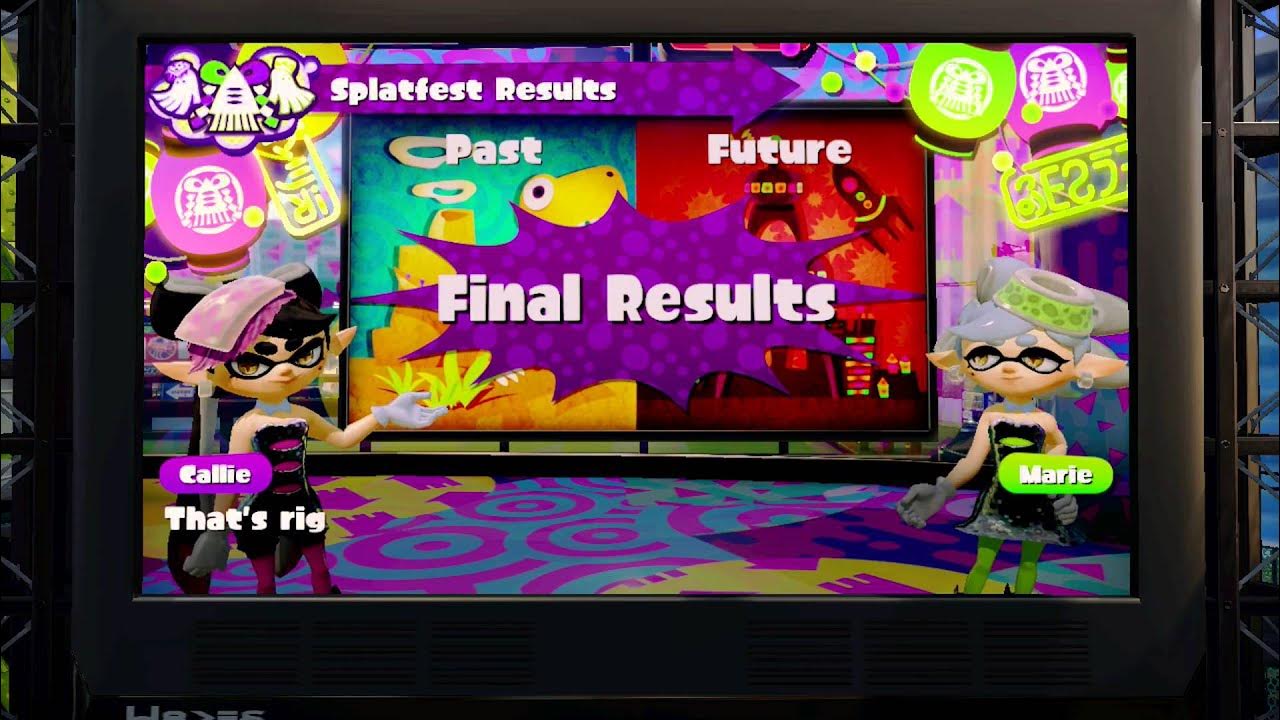[60 FPS] Splatfest Results: Past Vs Future - Splatfest - Splatoon - YouTube