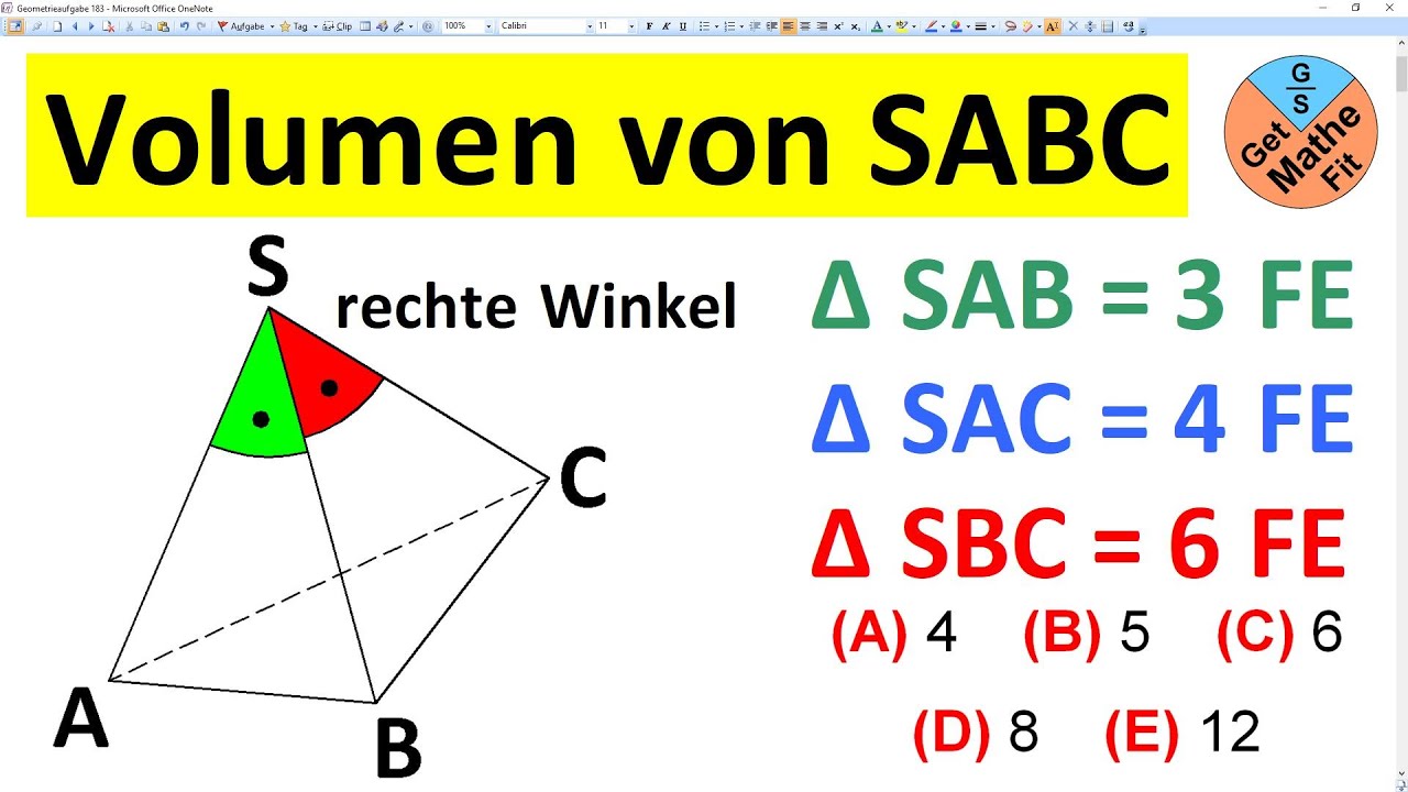 Berechne das Volumen der Pyramide | Mathe Rätsel Geometrie | Känguru ...