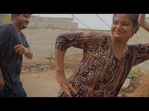Sister and Brother rain Hot Dance opne step Check tha Vlog