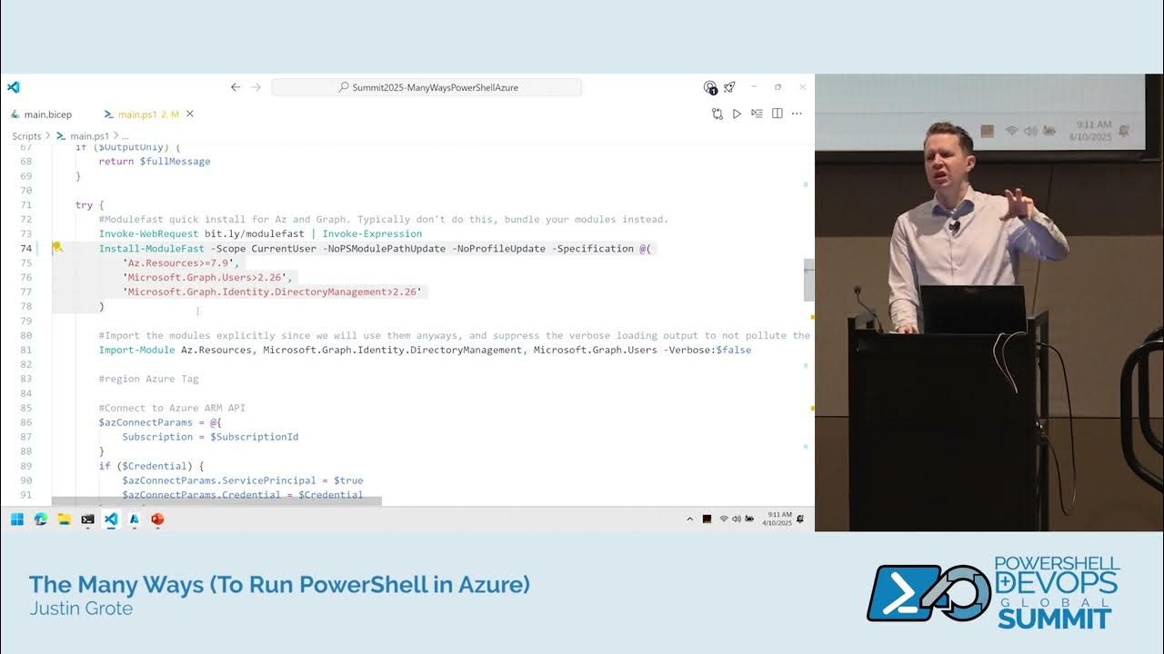 The Many Ways (To Run PowerShell in Azure) by Justin Grote - YouTube