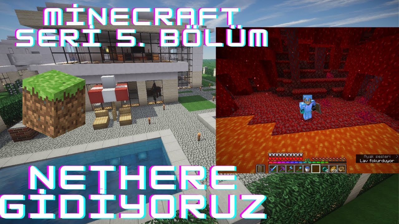 Nethere gidiyoruz! |Minecraft Seri 5. bölüm| - YouTube