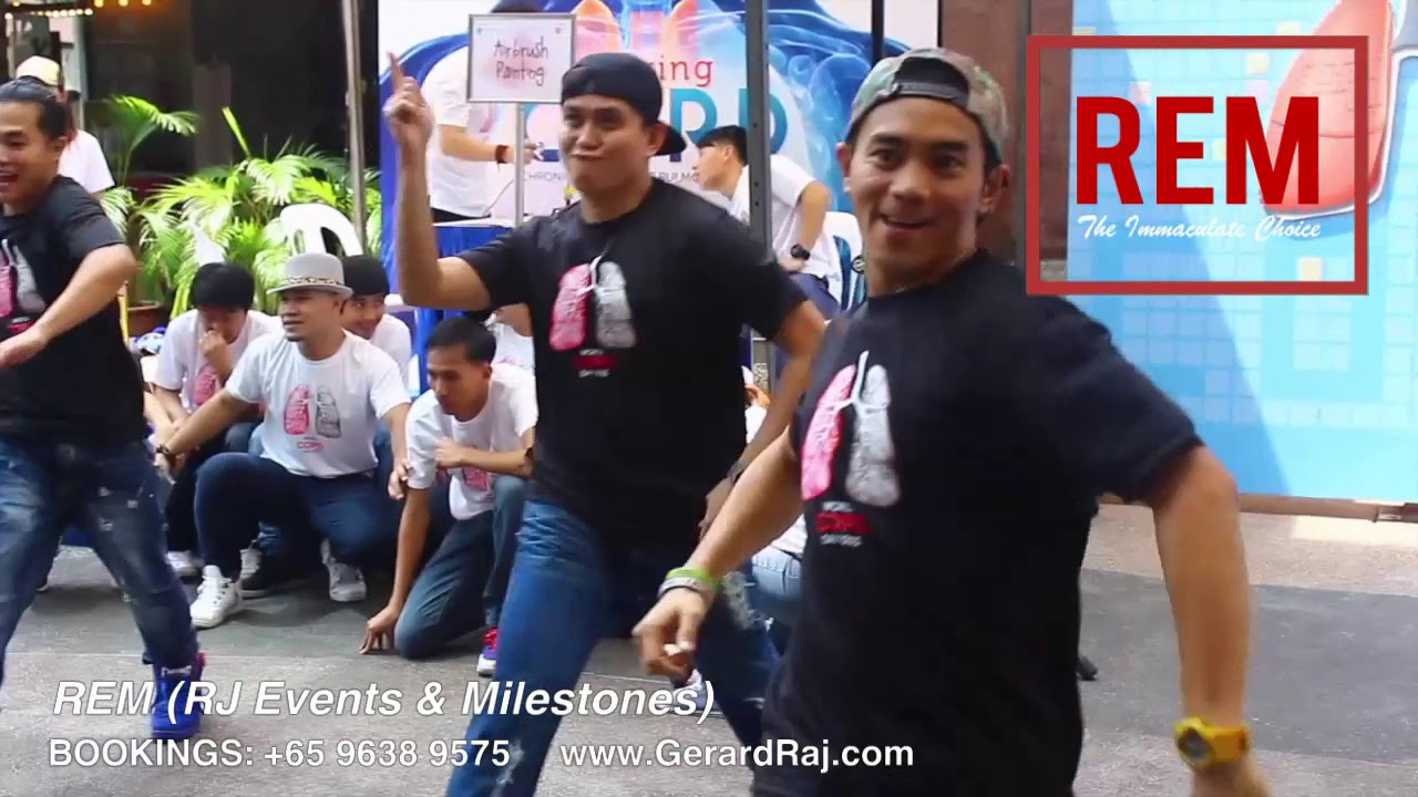 REM Gerard Raj FLASHMOB - Happy Lungs - YouTube