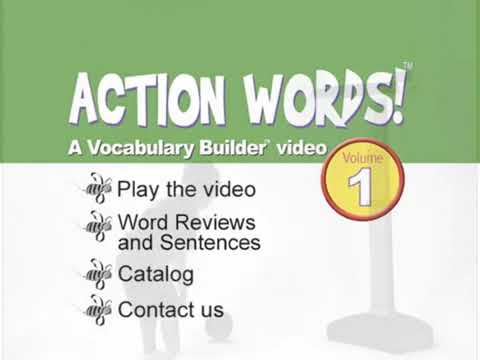 Bee Smart Baby Action Words! A Vocabulary Builder Video Vol. 1 2003 DVD Menu 