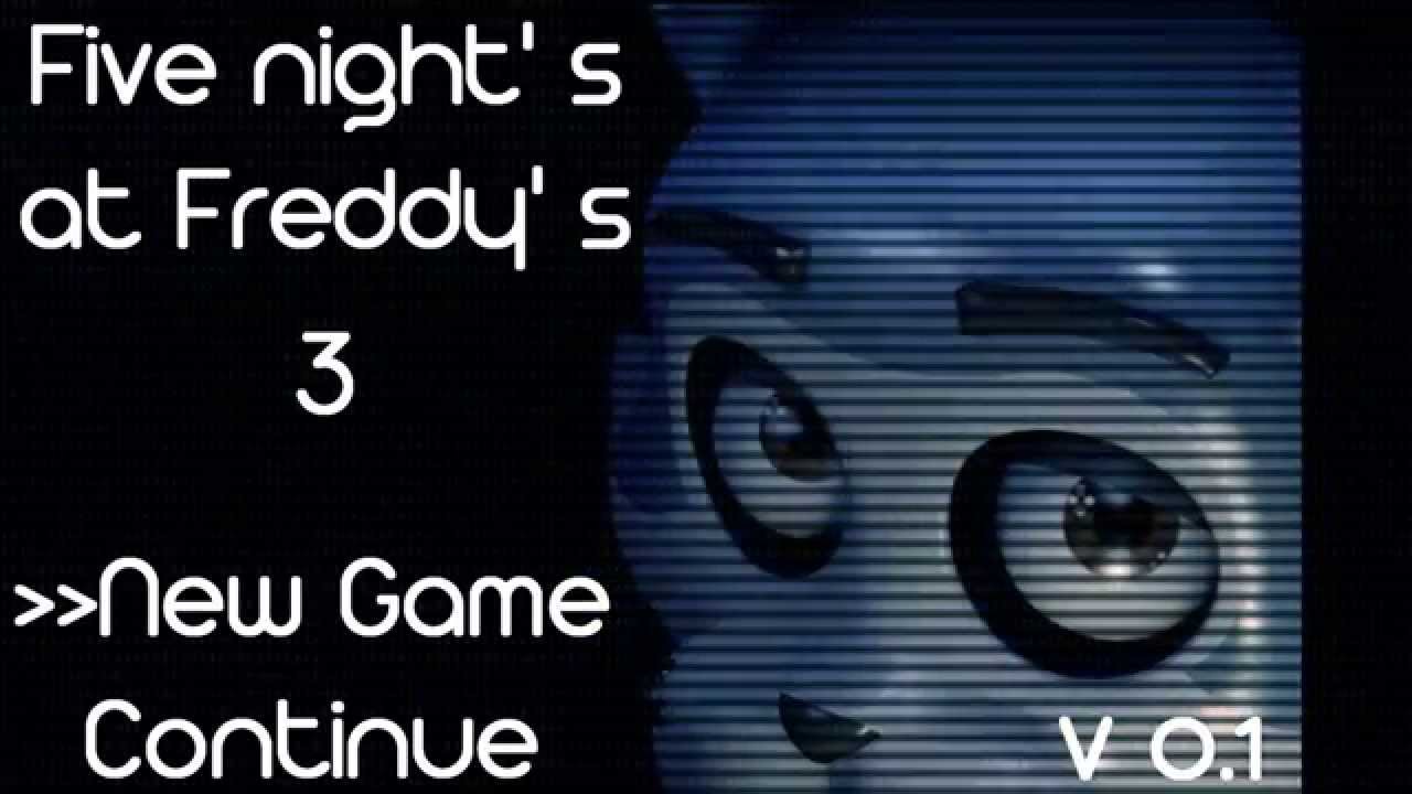 Five Nights At Freddy's 3 - Menu (Workshop) - YouTube