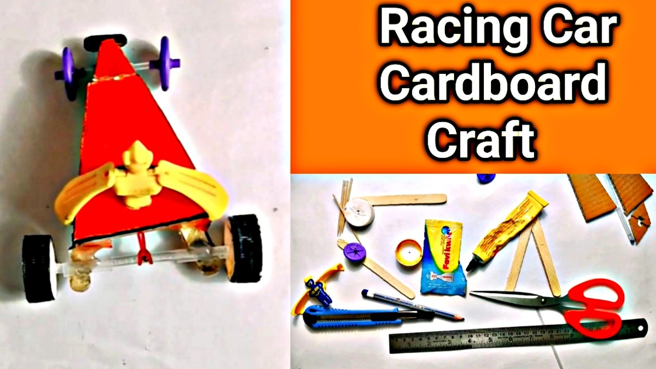 How to Make Racing Car with Cardboard | Car Making With Cardboard - YouTube