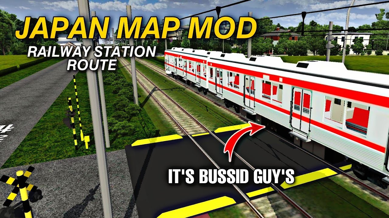 Railway station in bussid v3.7.1 || Japan map mod review - YouTube
