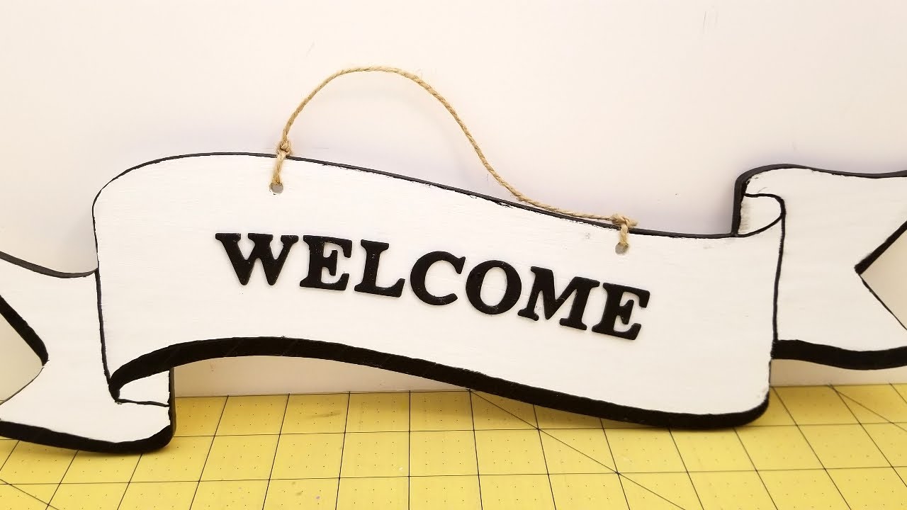 DIY Welcome Sign | Nanda's Crafts - YouTube