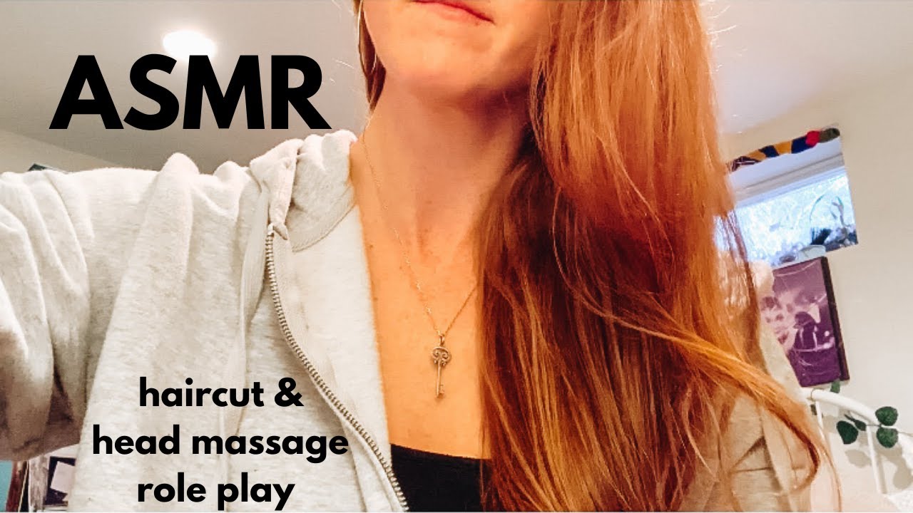 Asmr Haircut And Head Massage Hair Play Glove Sounds Whispering
