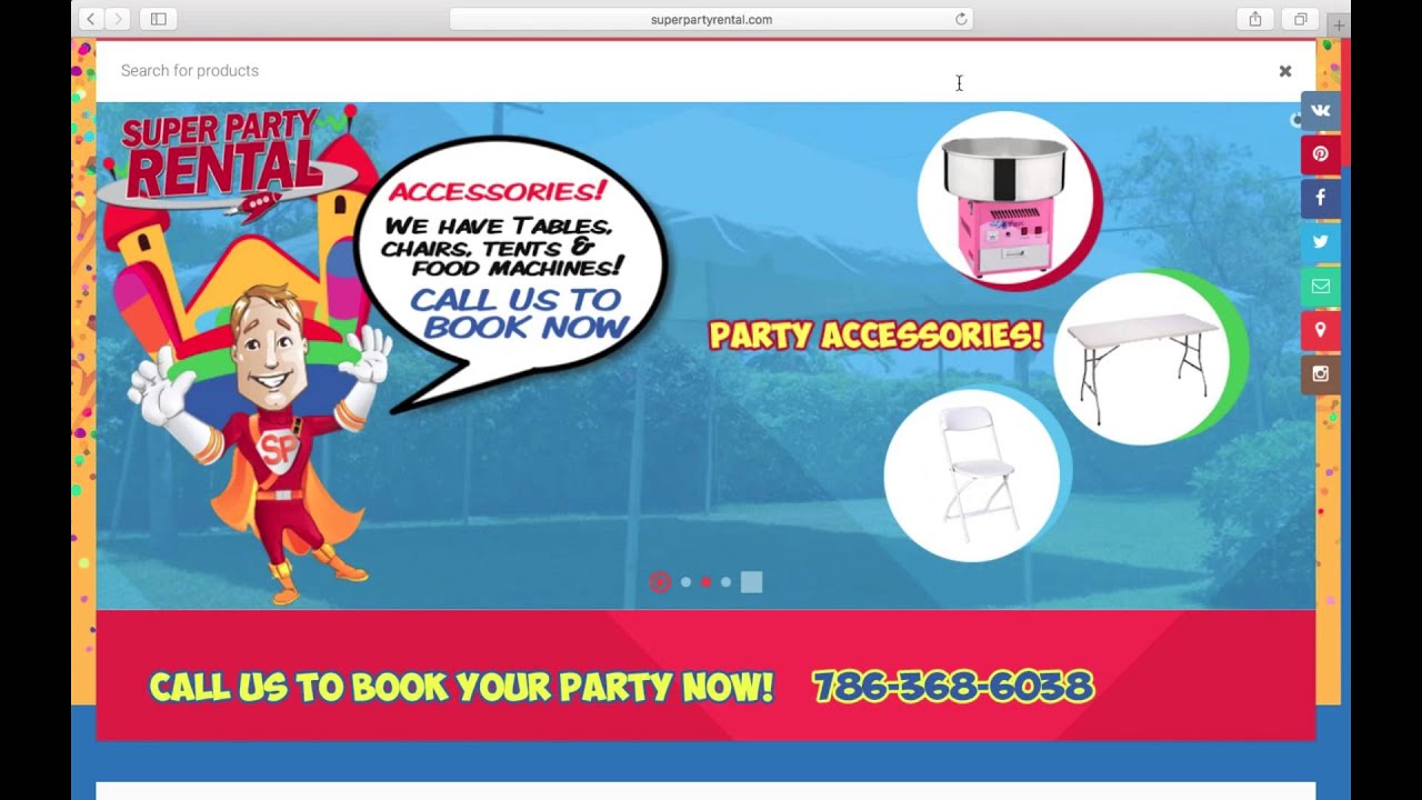 Super Party Rental Full Website 2016 - YouTube