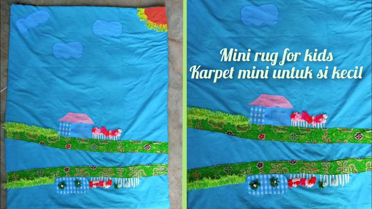 Diy| Tutorial membuat karpet mini untuk anak|| How to make mini rug for ...
