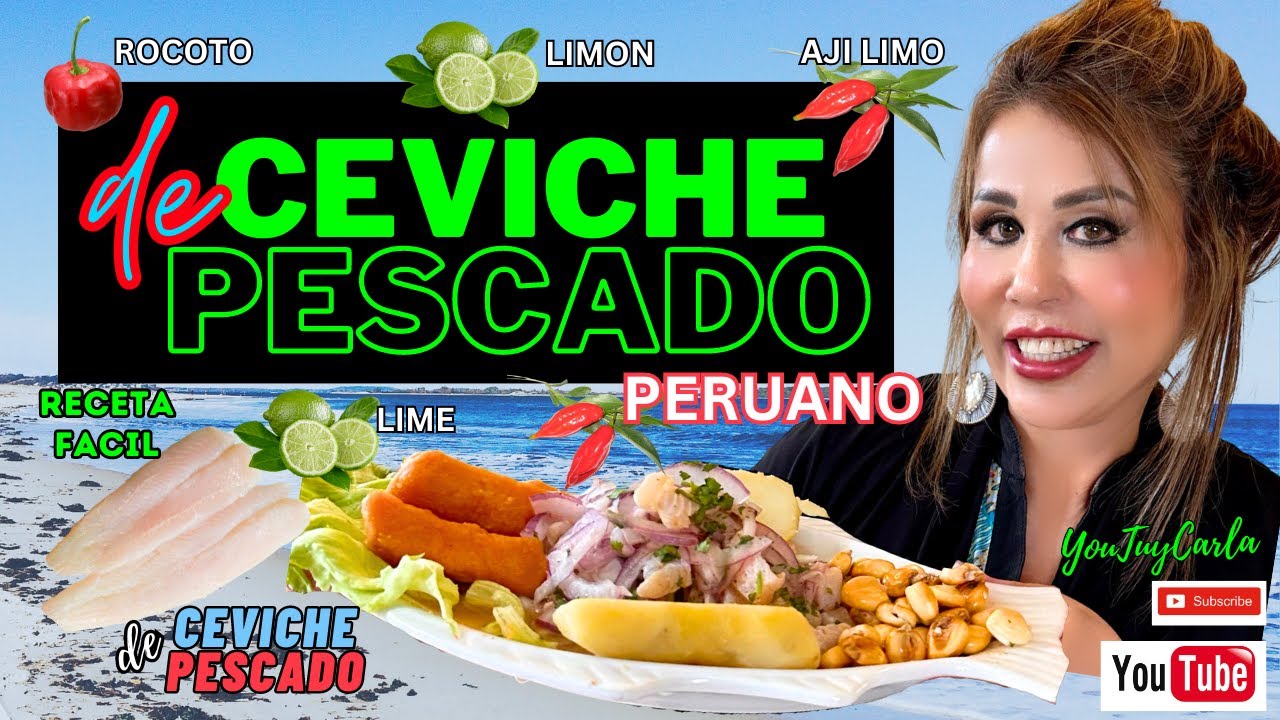 CEBICHE DE PESCADO PERUANO RECETA FACIL - YouTube