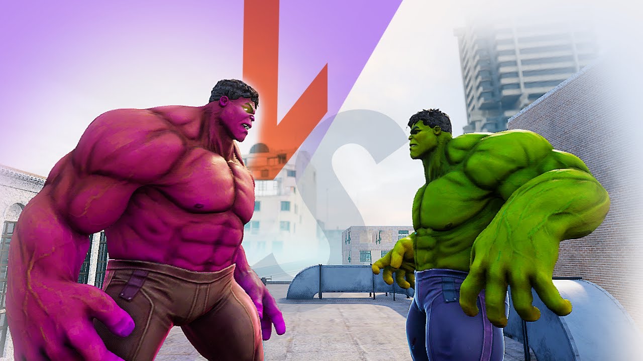 Green Hulk Vs Red Hulk | Team Multi Hulk fights Angry Man | Super hero ...